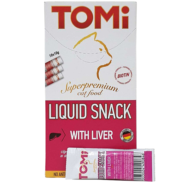 TOMi Liquid Snack Liver&Biotin ТОМІ ПЕЧІНКА З БІОТИНОМ рідкі ласощі для ...